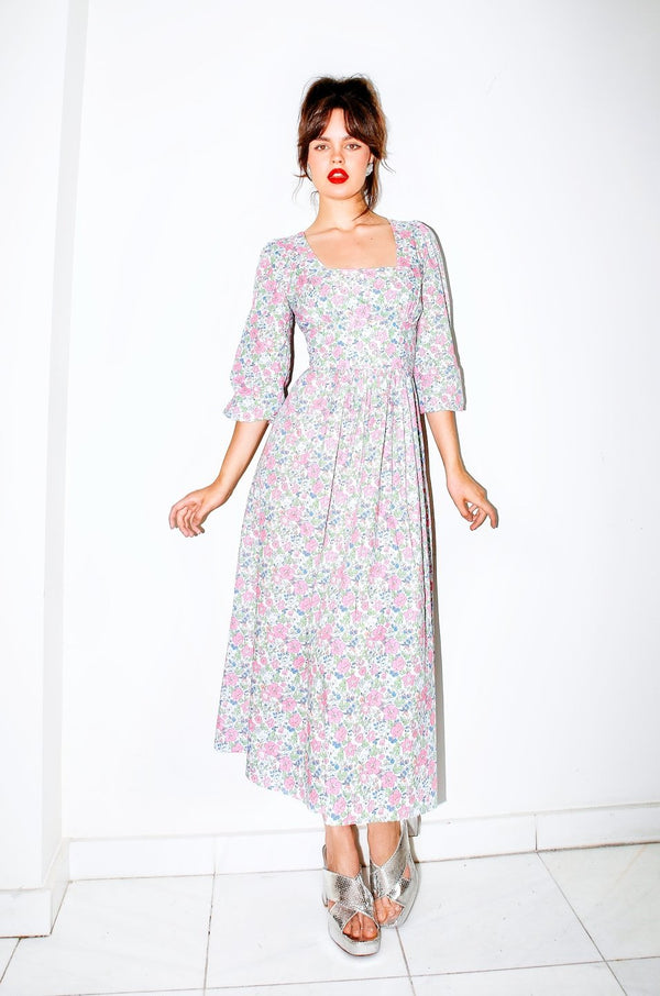 Coco Fennell Ditsy Pink Flower Print Dolly Dress